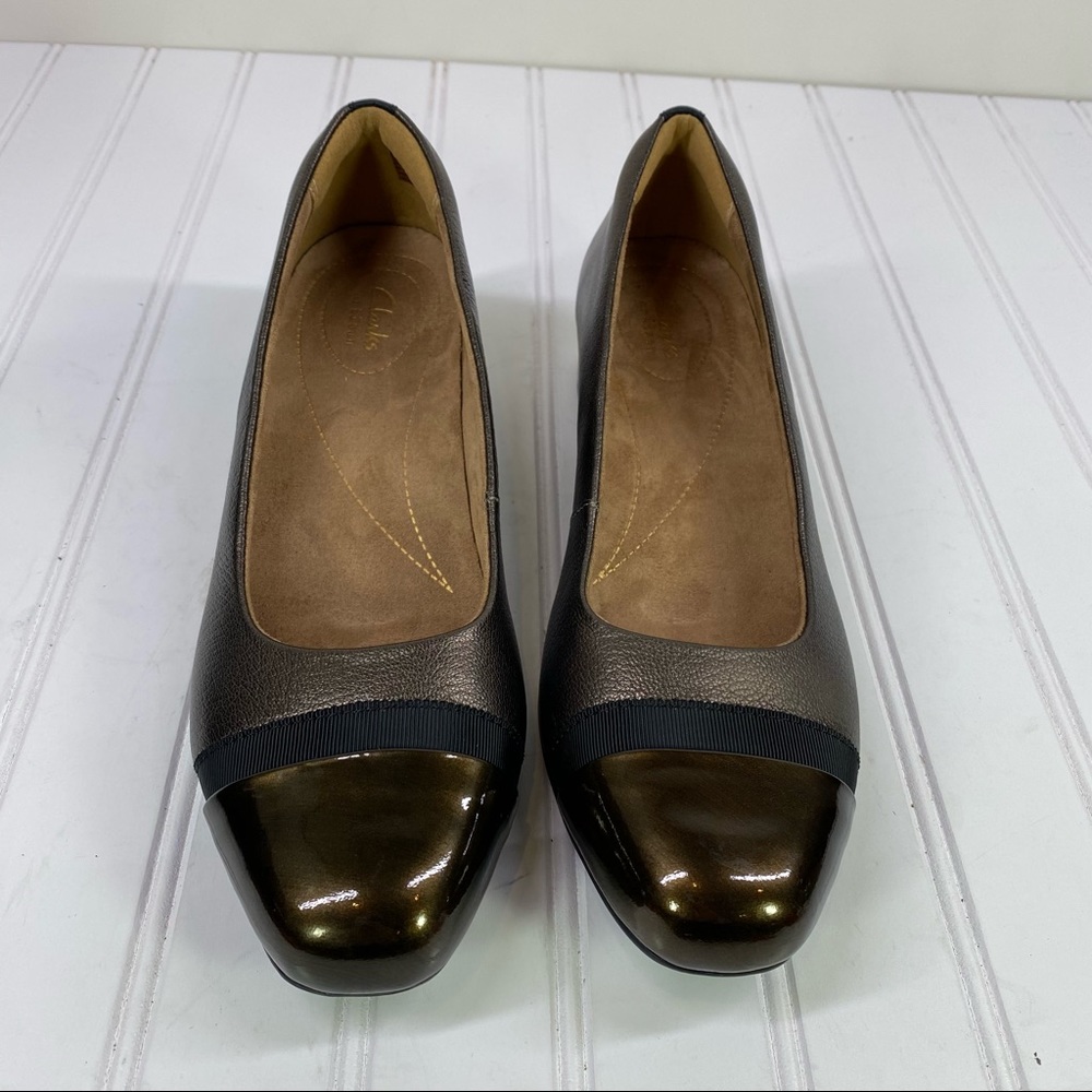 Clarks Artisan Kesha Rosa Leather Cap Toe Shoes - Gem